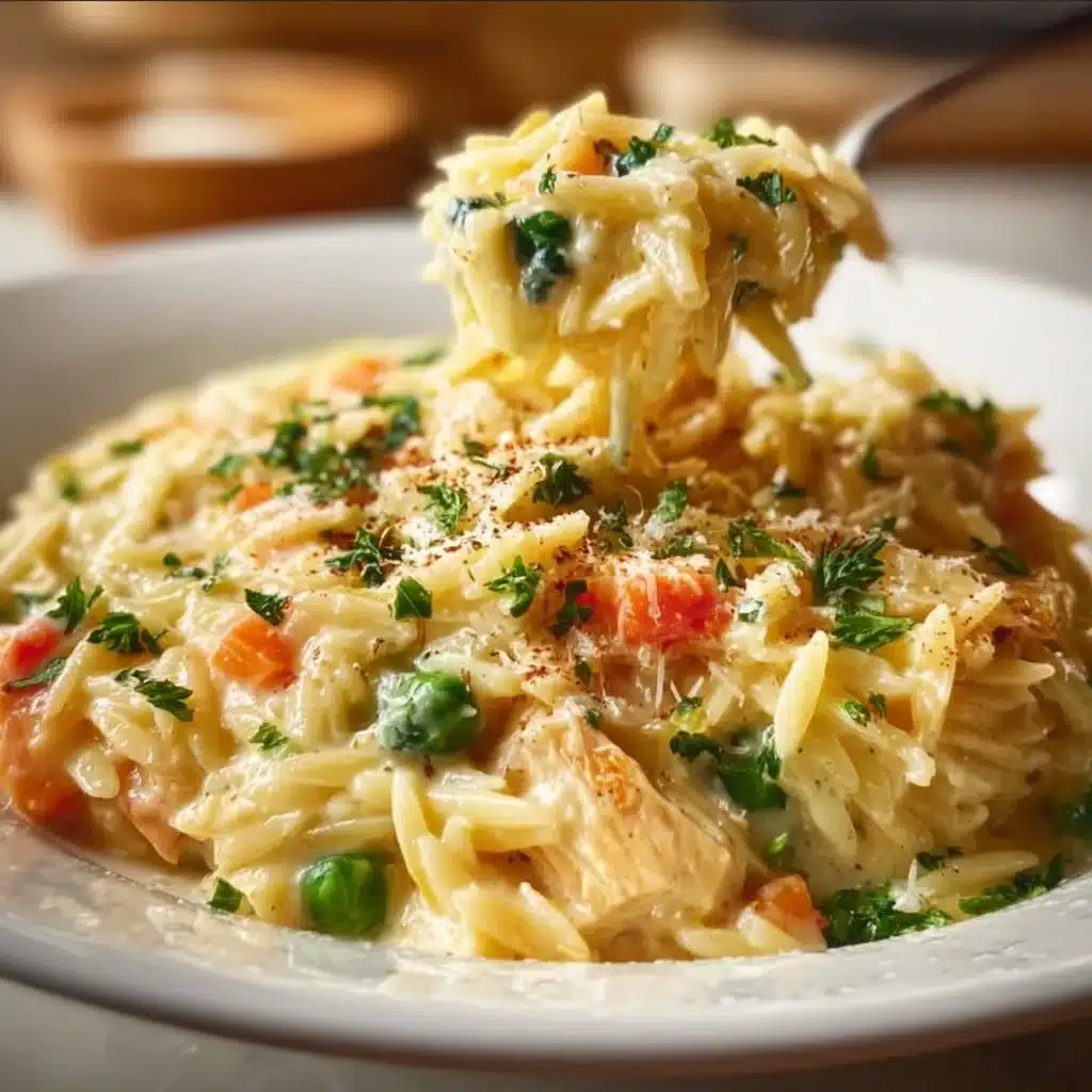 Creamy Chicken Pot Pie Orzo: Comfort in Every Bite